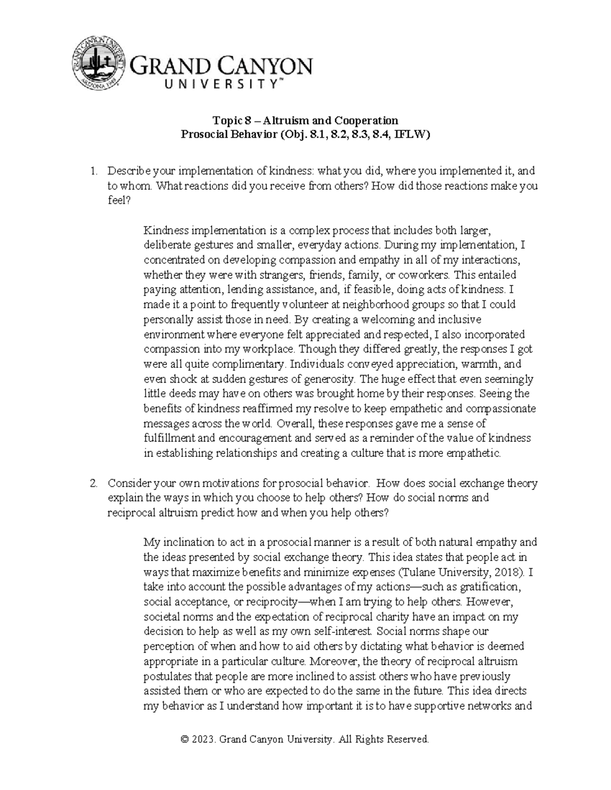 PSY-362-RS-T8-Prosocial Behavior - Topic 8 – Altruism and Cooperation ...