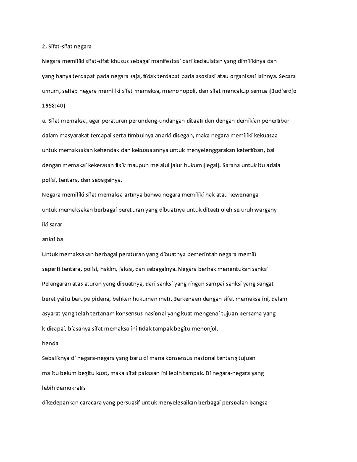 2. Sifat-sifat - kepo - Sifat-sifat negara Negara memiliki sifat-sifat ...