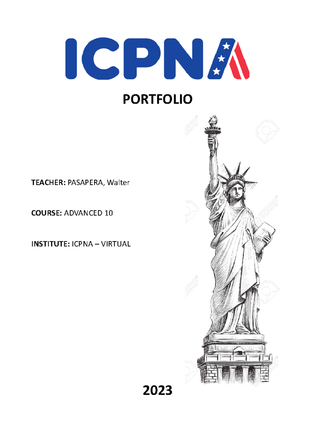Portfolio Icpna ADV10 - 2023 PORTFOLIO TEACHER: PASAPERA, Walter COURSE ...