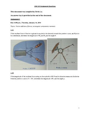 Mechanics Statics - Problem 5: Two hydraulic cylinders control the ...