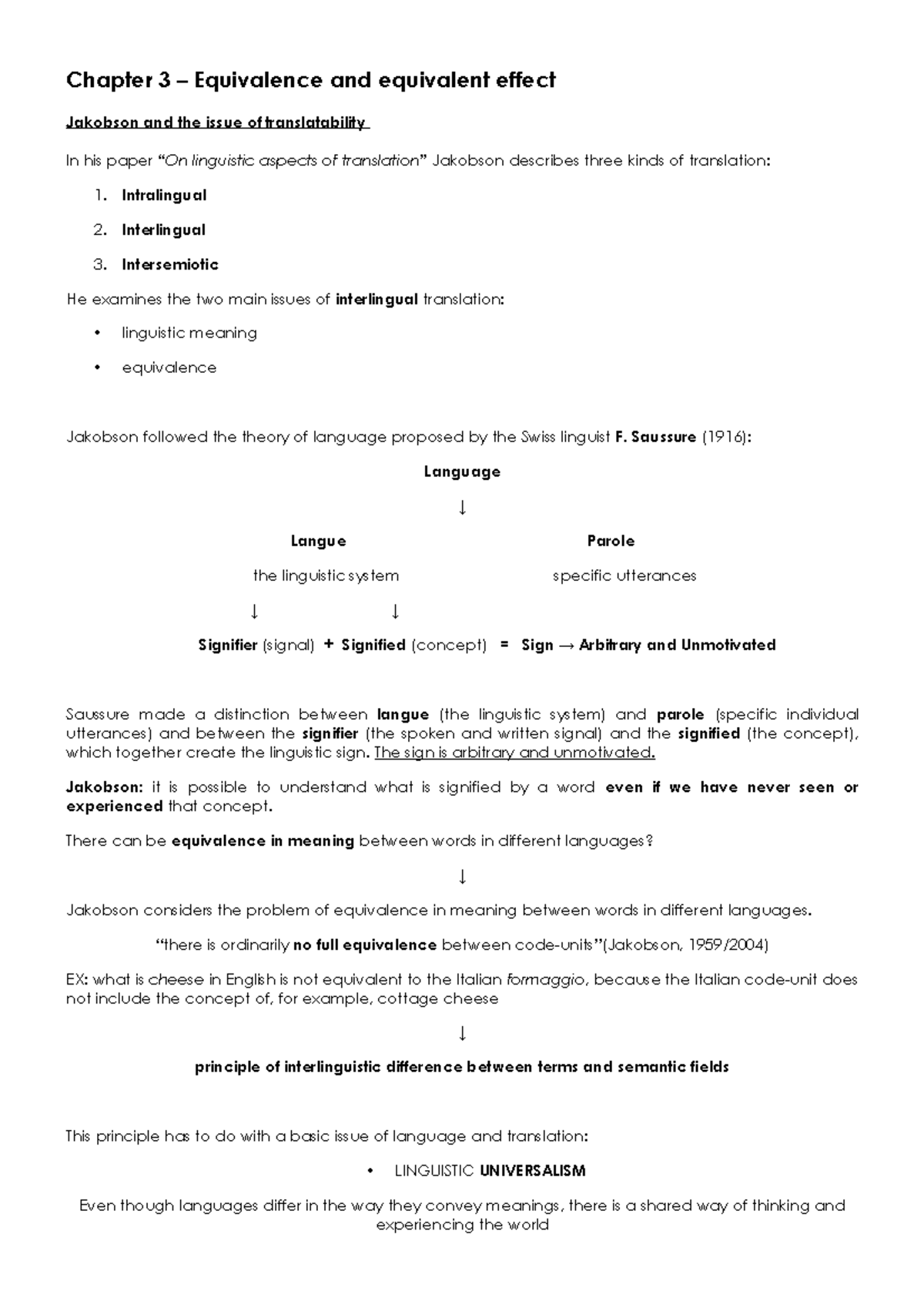 Introducing Translation Studies - Munday - Chapter 3 – Equivalence and ...