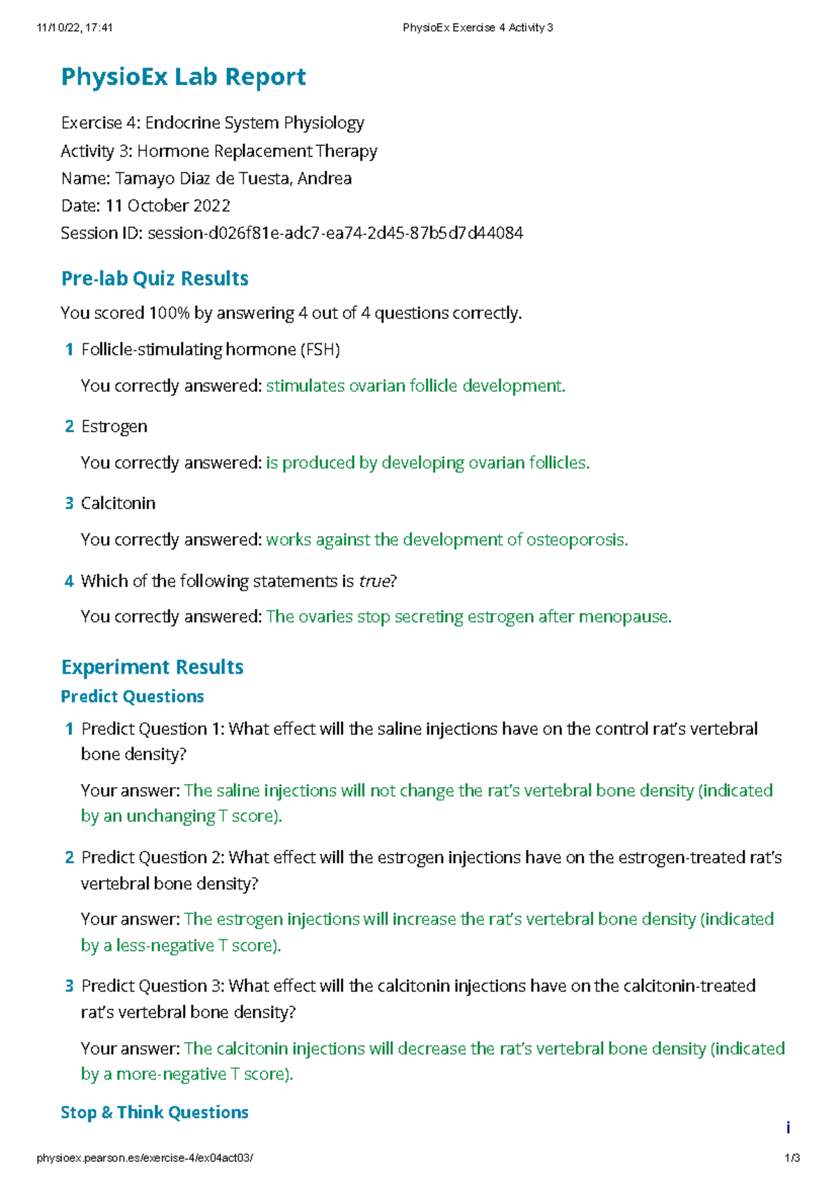 Physio Ex Exercise 4 Activity 3 - pearson/exercise-4/ex04act03/ 1 ...