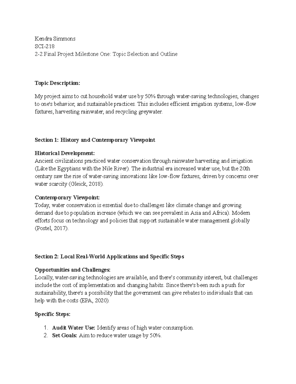 2-2 Final Project Milestone One Topic Selection and Outline-2 - Kendra ...