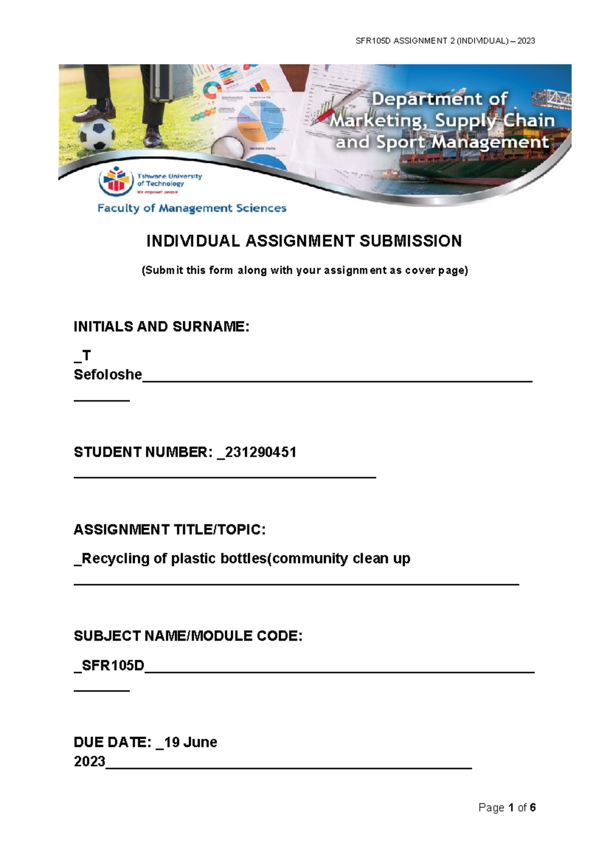 SFR105D Assignment 2 (Individual) Template - INDIVIDUAL ASSIGNMENT ...