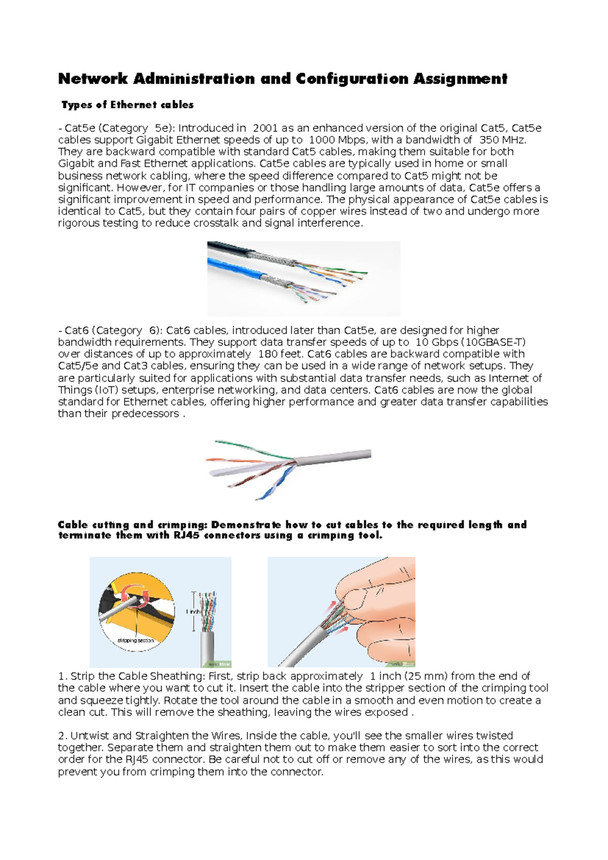 Assignment net - Network Administration and Configuration Assignment ...