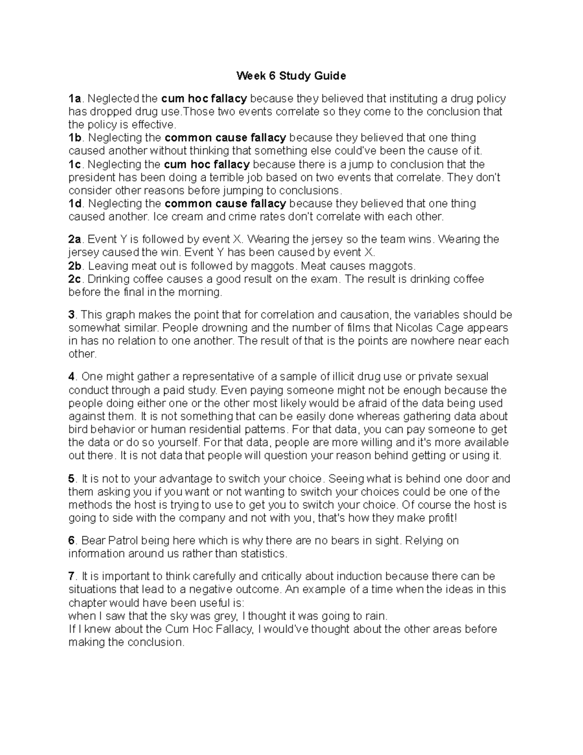 Week 6 Study Guide - Taylor Morgan - Week 6 Study Guide 1a. Neglected ...