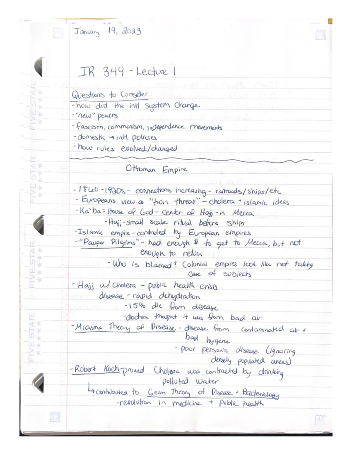 Janvary - Lesson 1 - CAS IR349 A1 - Studocu