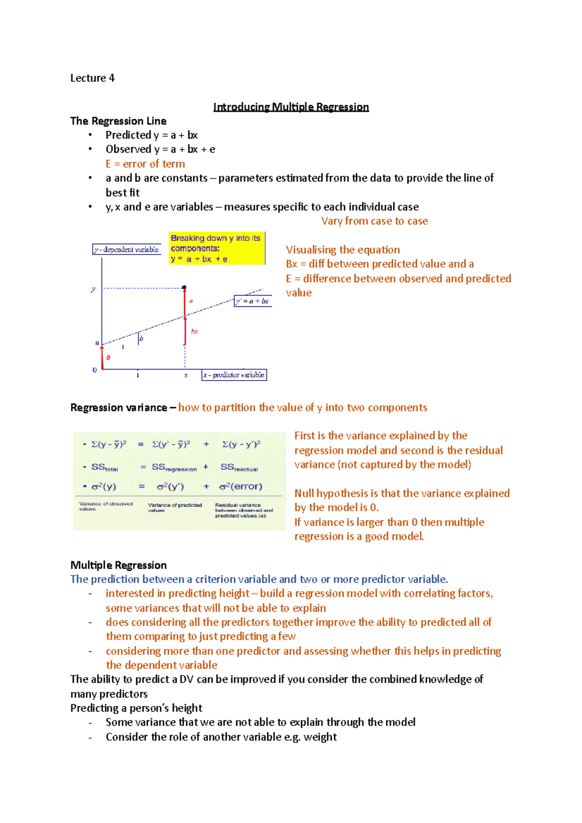 Lecture 4 - Introducing Multiple Regression - Lecture 4 Introducing ...