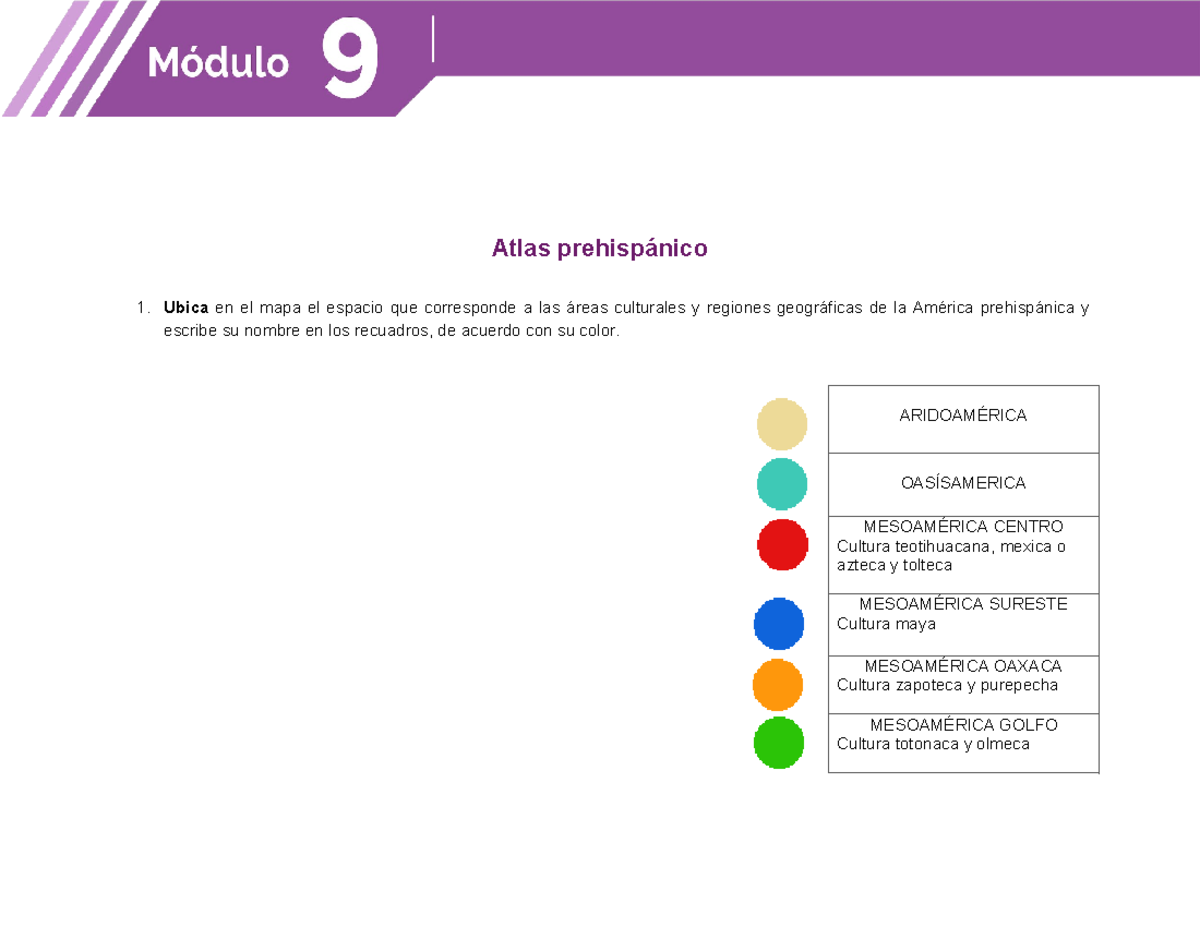 M09 S1 AI1 PREPA EN LINEA SEP - Actividad integradora 1 “Atlas prehispánico” Atlas prehispánico ...