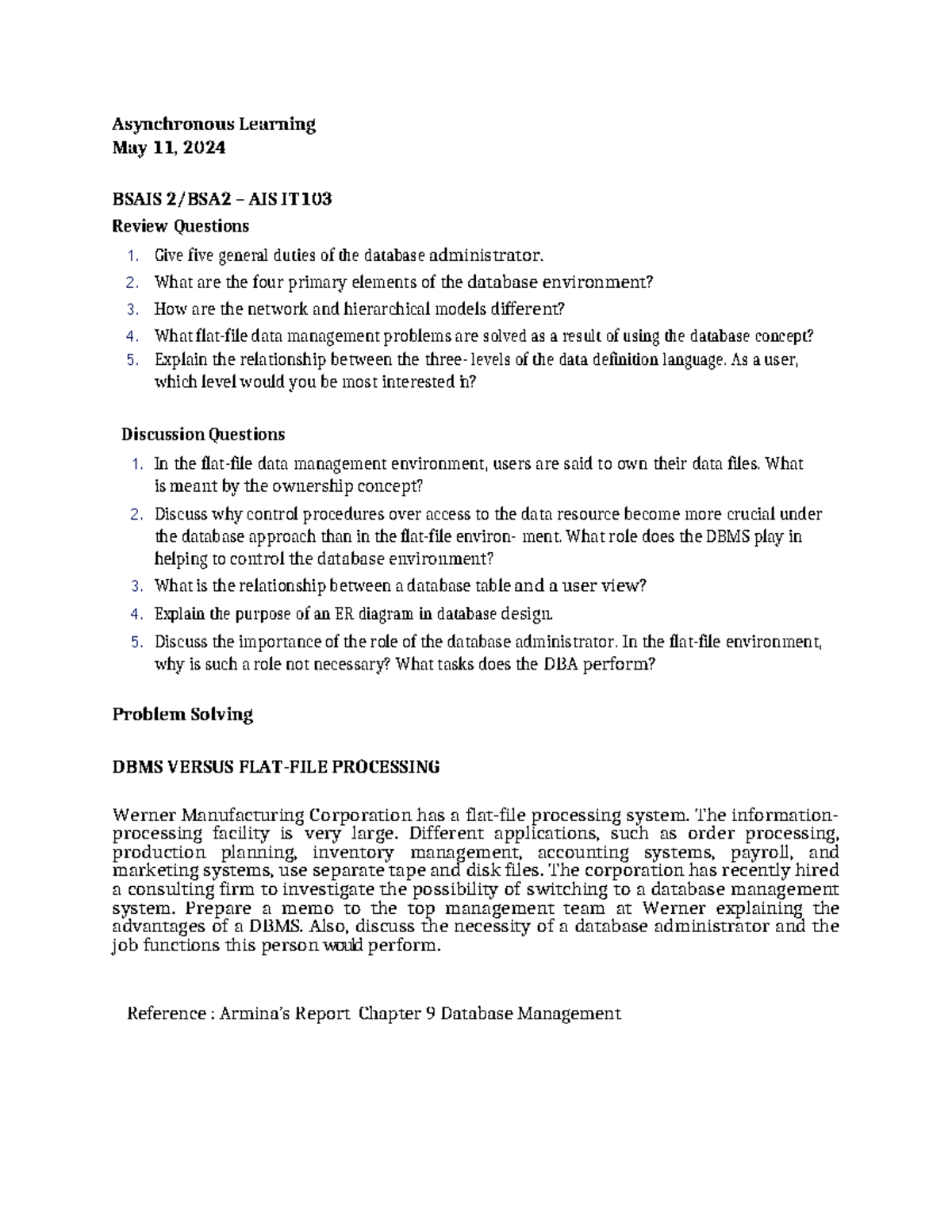 AIS asynchronous learning May 11 2024 - Asynchronous Learning May 11 ...