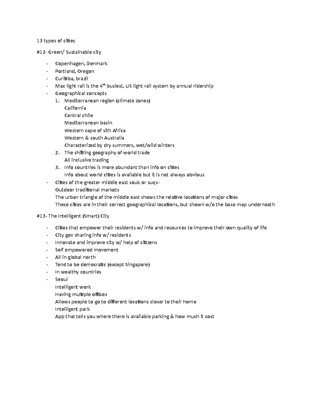 13 types of cities 12, 13 - 13 types of cities #12- Green/ Sustainable ...