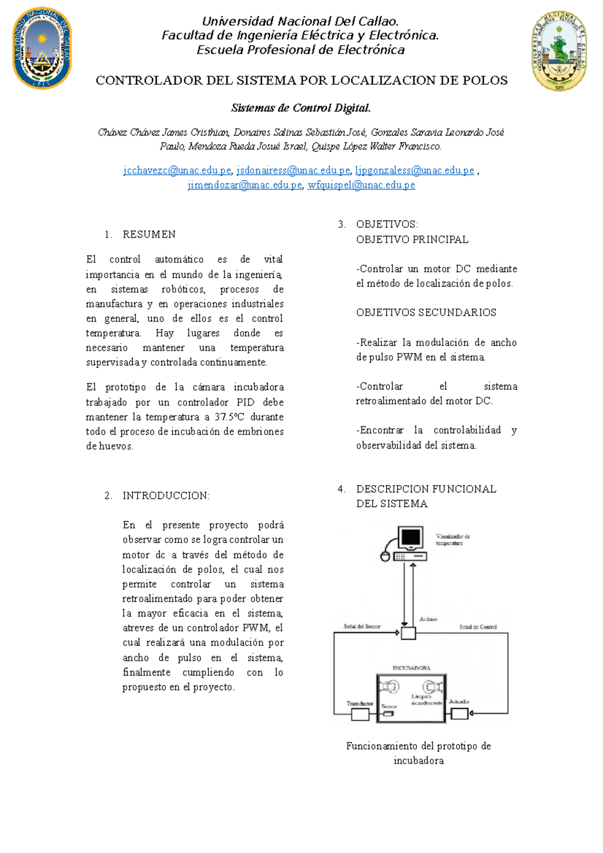 Proyecto Sistema Control Digital - Universidad Nacional Del Callao ...