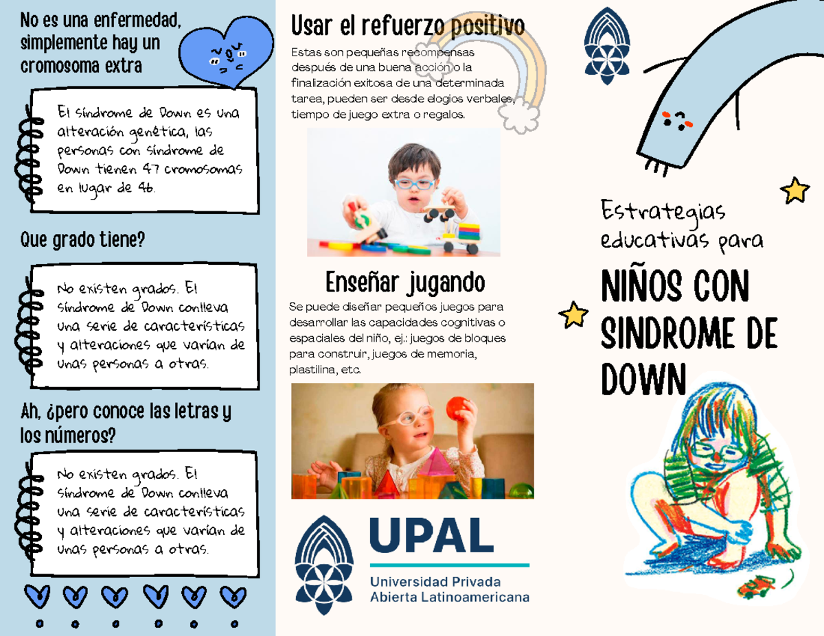 Folleto Informativo estrategias educativas síndrome de Down - No ...