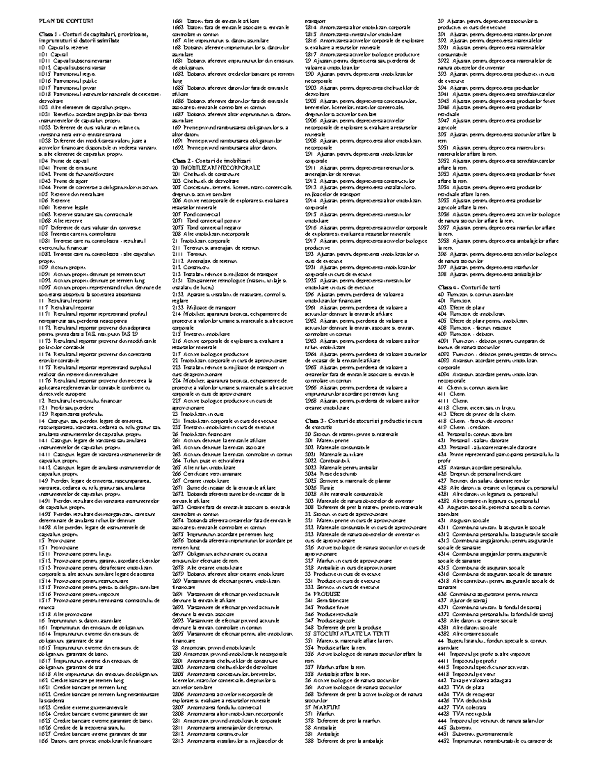 2020 Plan de conturi 8370524 fbda0fa51fa665ce54423447 e - PLAN DE ...