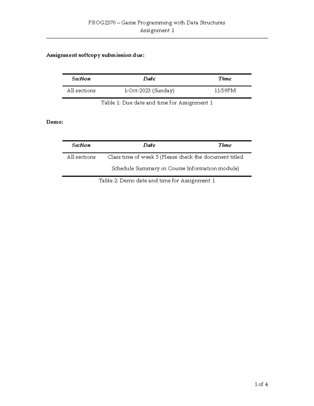 Assignment 1 - Assingment 1 - Assignment 1 Assignment softcopy ...