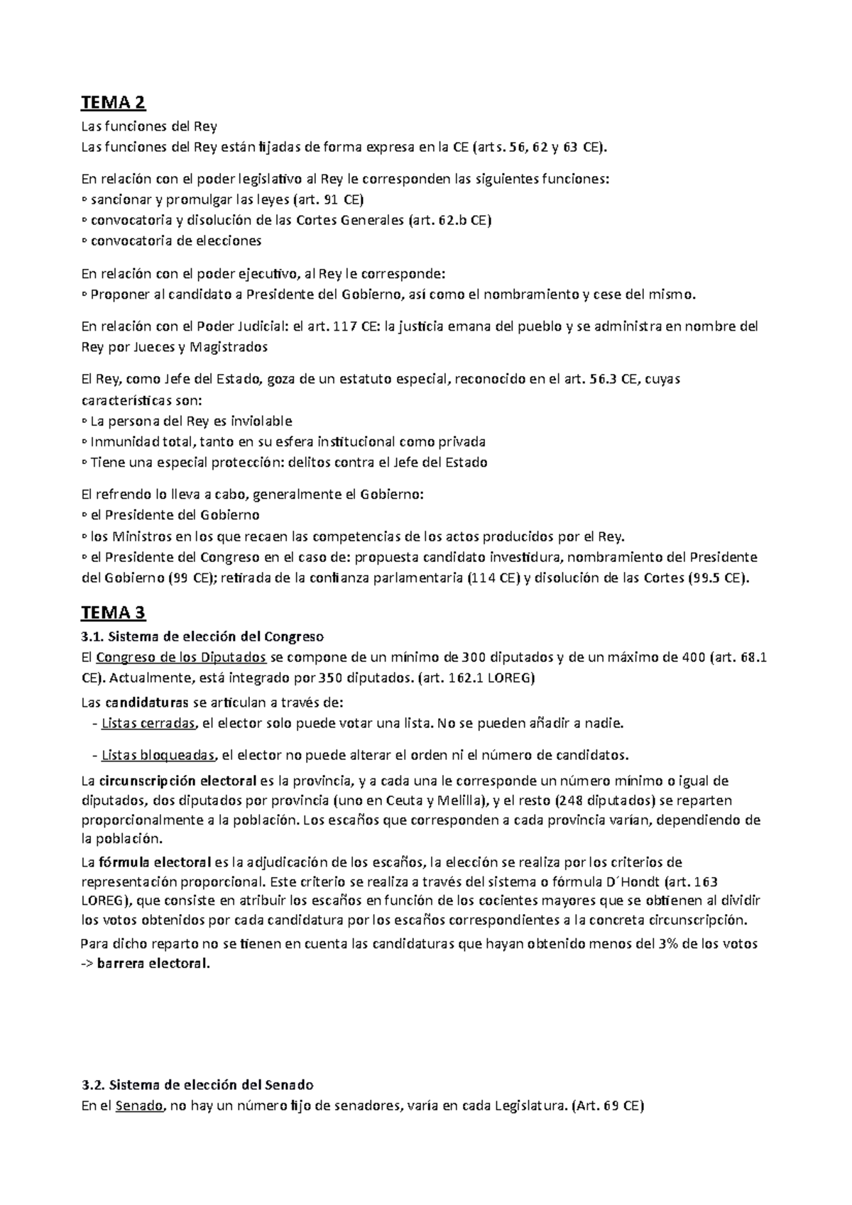 Examen final practica - TEMA 2 Las funciones del Rey Las funciones del ...