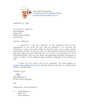 Modified Block Style - Thank you - 4 M’s Café & Restaurant 154 ...