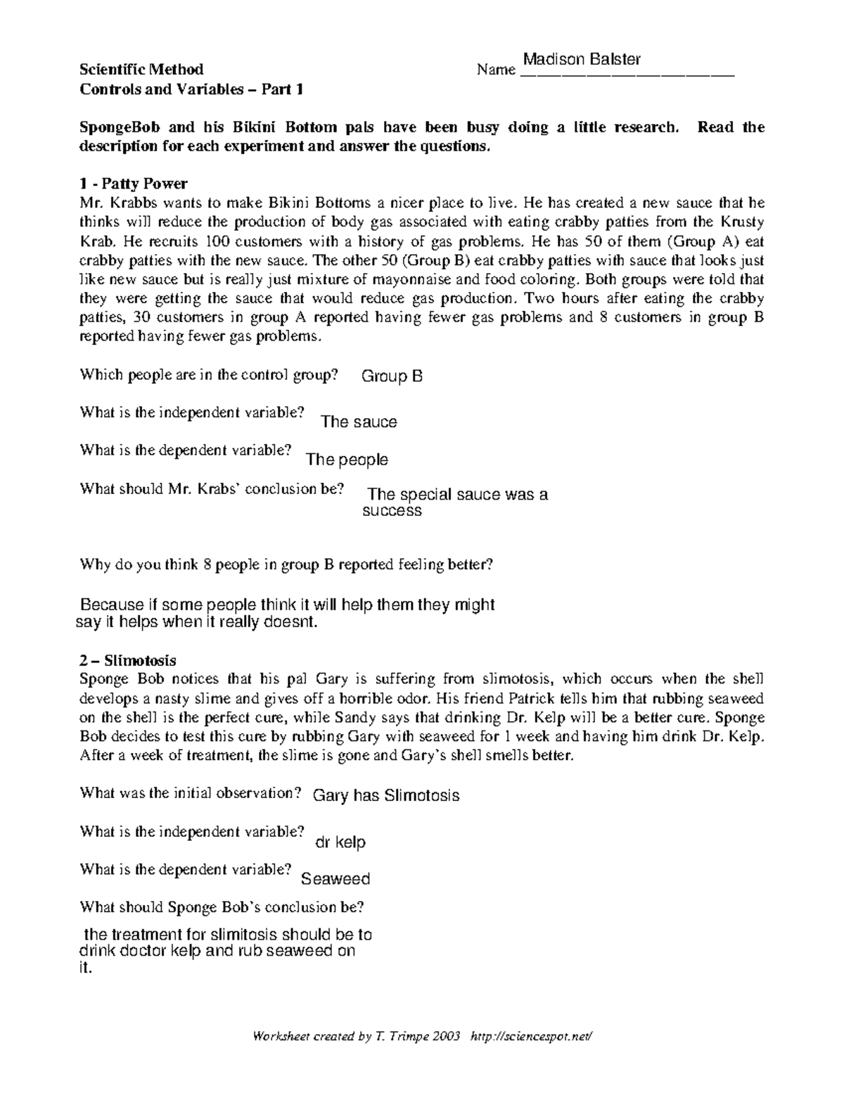 Madison Balster - Controls and variables w.s - Worksheet created by T ...