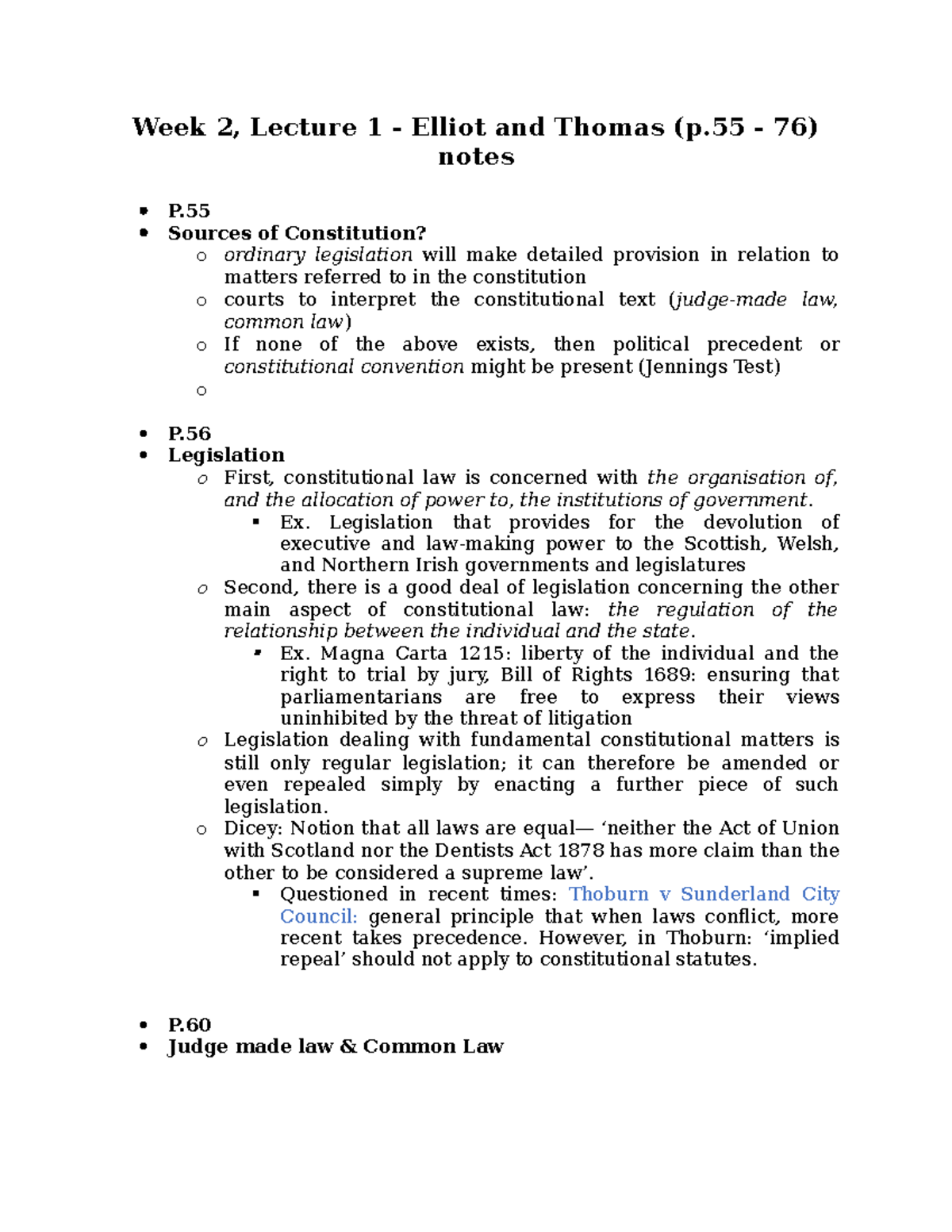 Elliot and Thomas Notes p - Week 2, Lecture 1 - Elliot and Thomas (p ...
