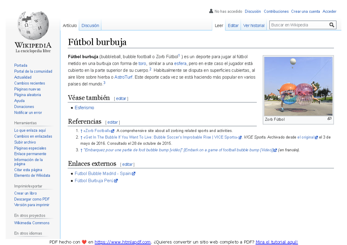 Es wikipedia org wiki F%C3%BAtbol burbuja - PDF hecho con en htmlapdf ...