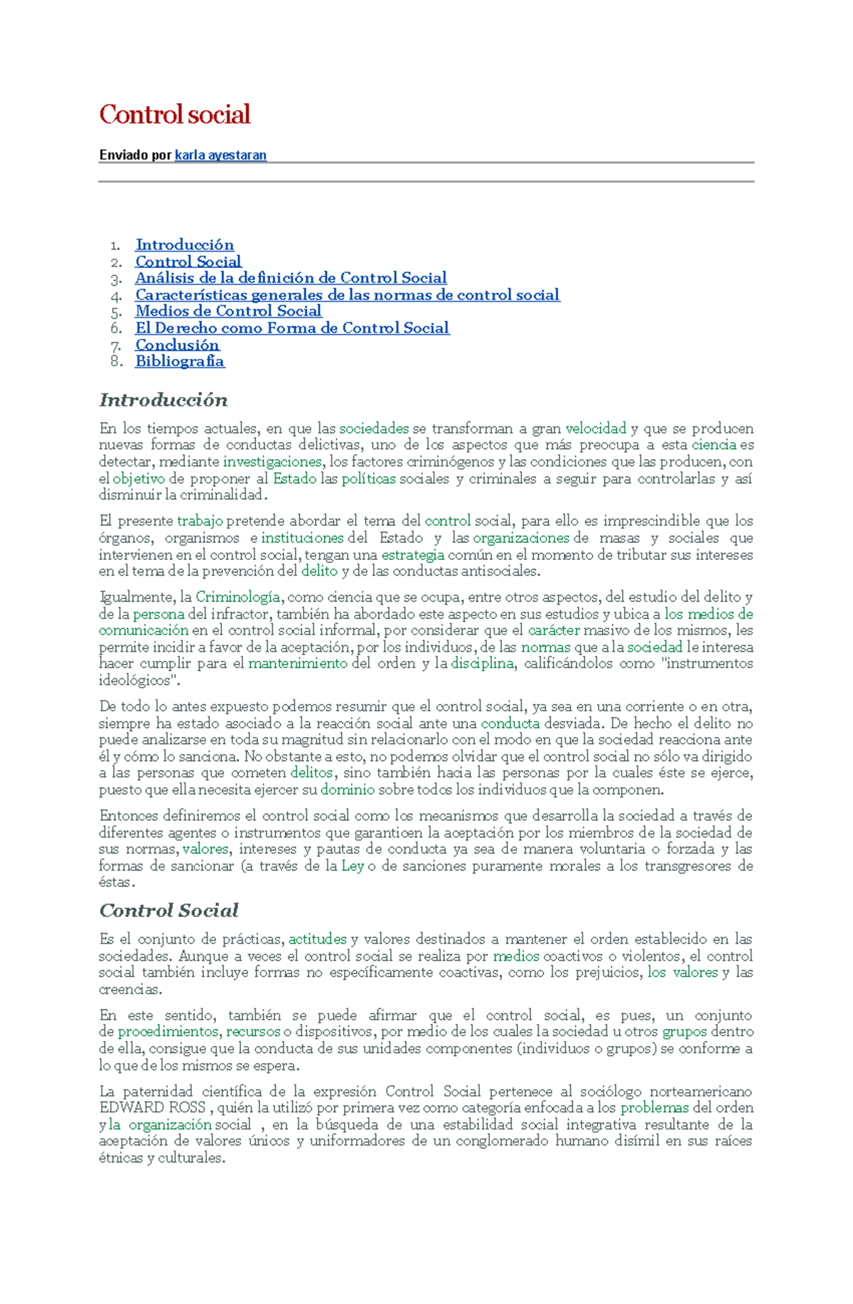 8.- EL Control Social DEL Estado - Control social Enviado por karla ...