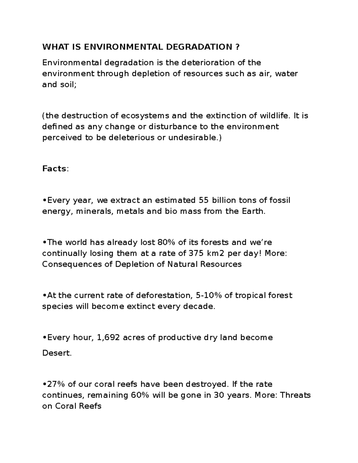 Environmental Degradation - WHAT IS ENVIRONMENTAL DEGRADATION ...