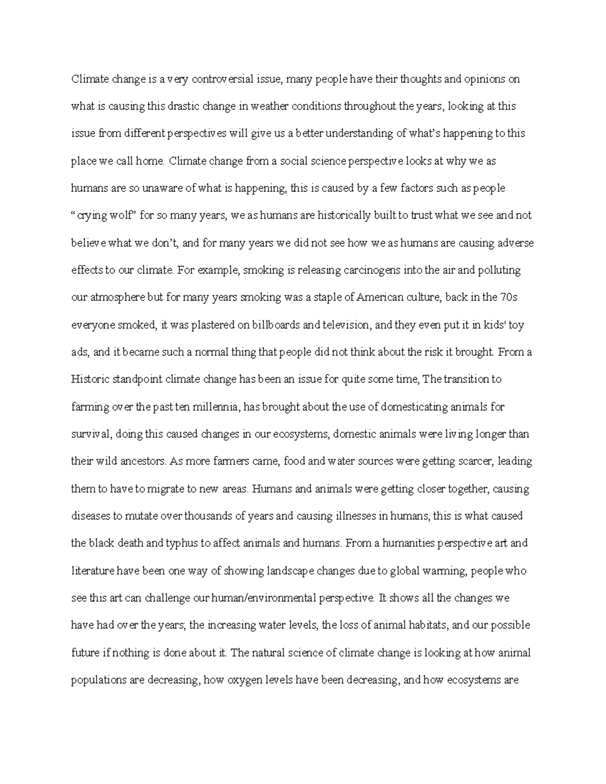 Climate change research - IDS100 - SNHU - Studocu