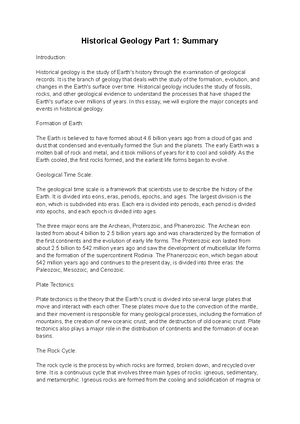 Historical Geology Part 3 Geological Time Scale - It is a timeline that ...