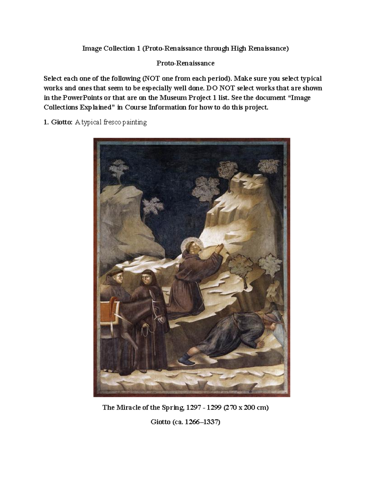 Image Collection 1 (Proto-Renaissance through High Renaissance) - Image ...