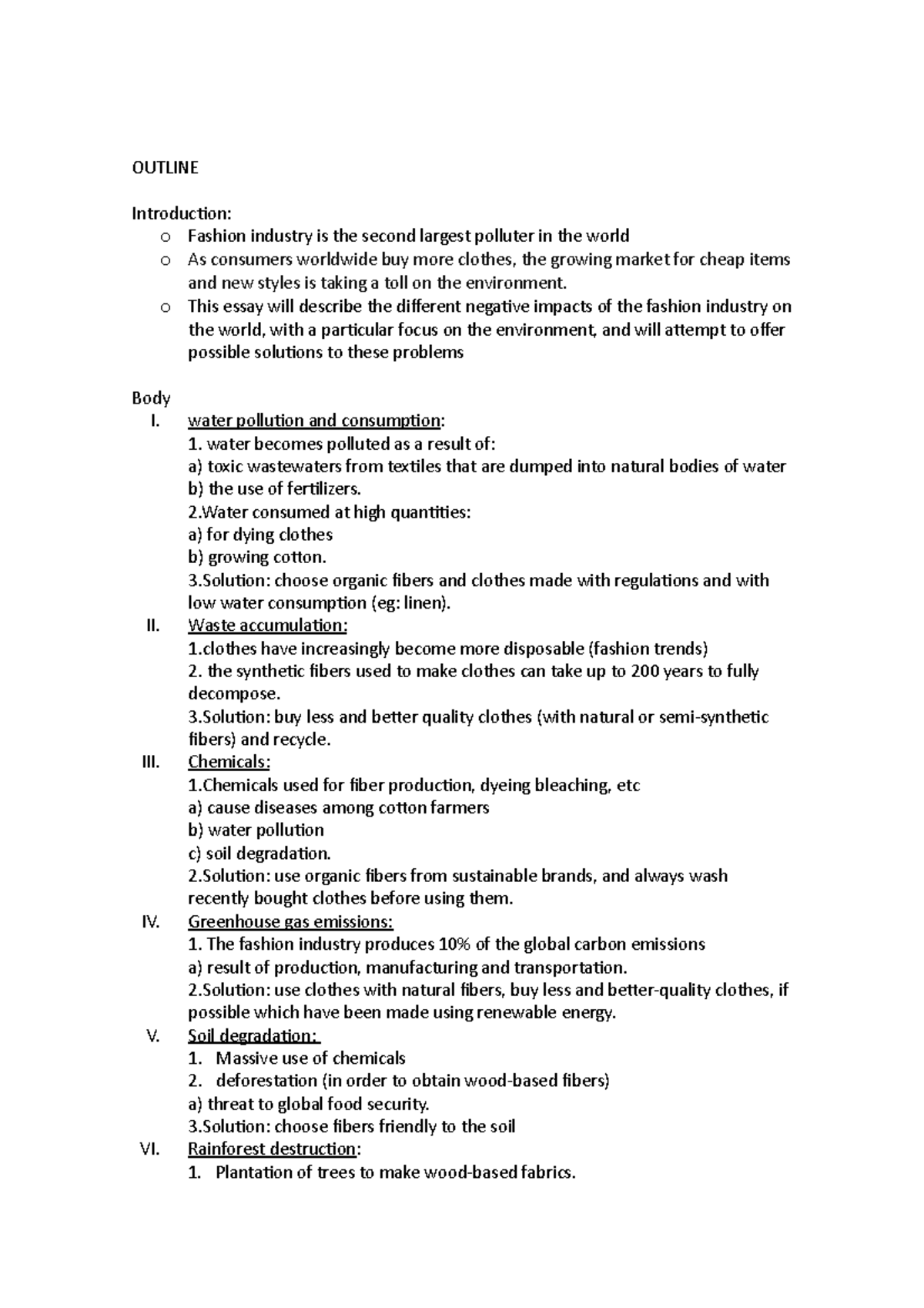 Outline - Técnicas de expresión oral y escrita - UC3M - Studocu