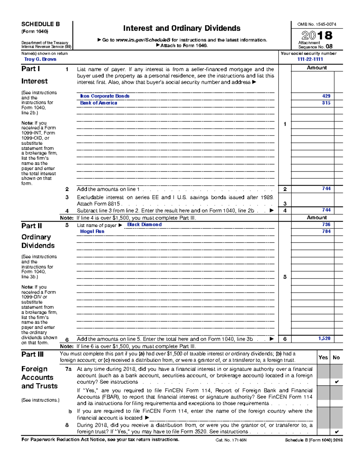 Sched-B - 1 form of big semester long assignment - SCHEDULE B (Form ...