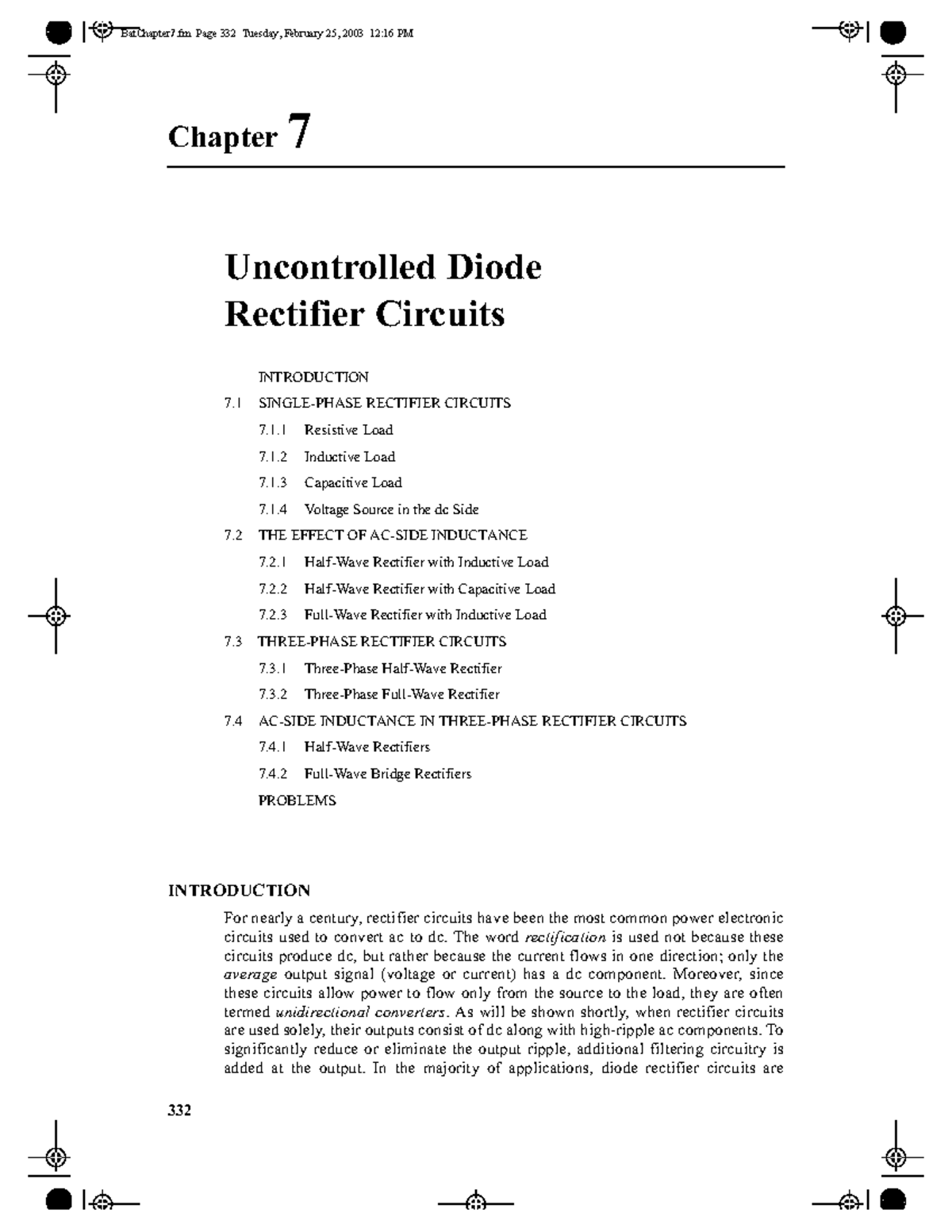 Chapter-7 - Uncontrolled diode rectifier circuits - - Studocu
