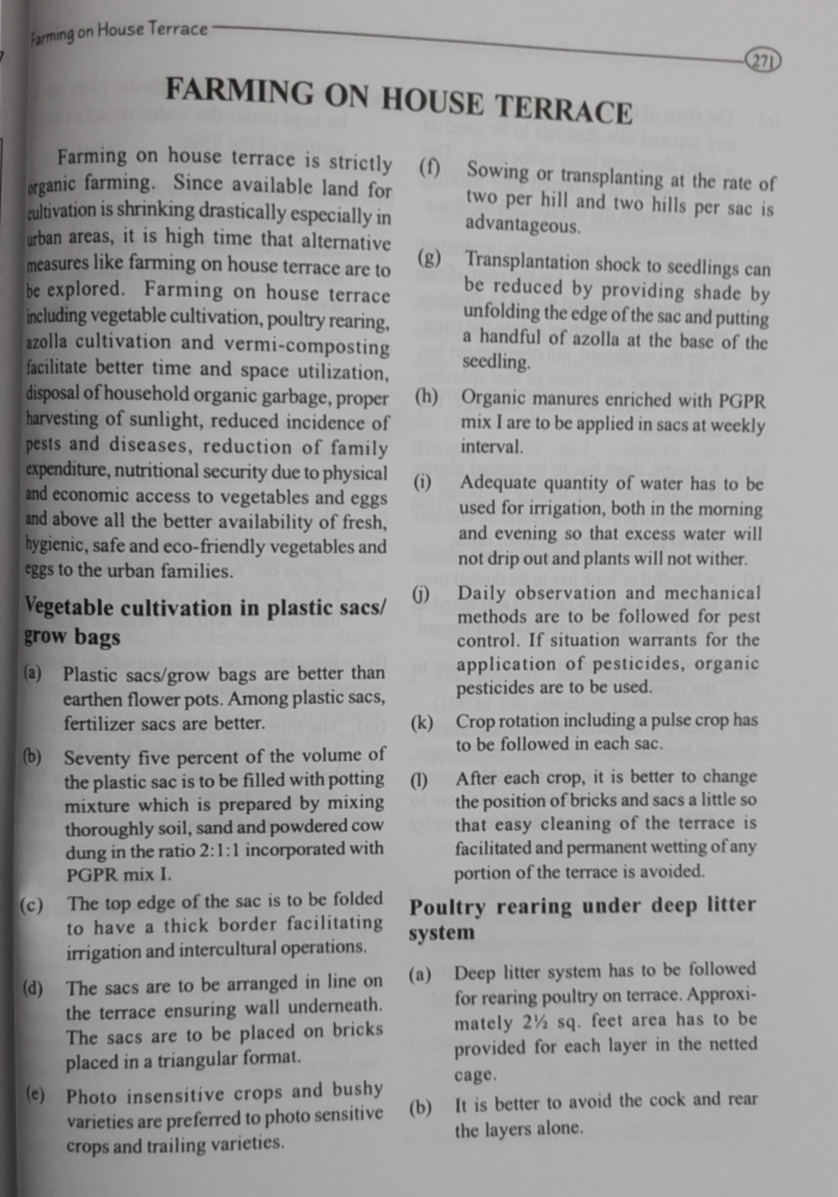 Farming on house terrace - Agricultural Heritage - Studocu