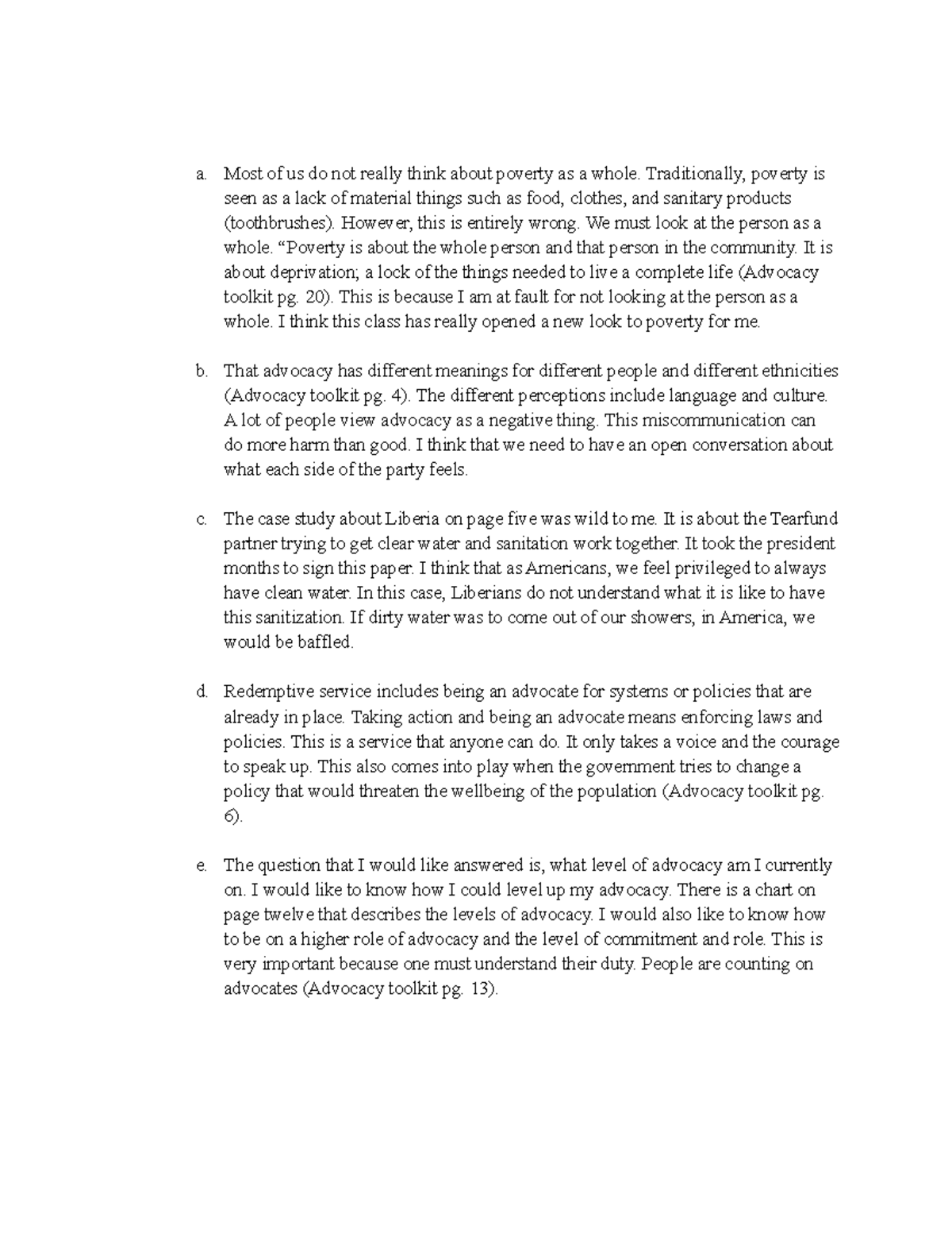 Week 8 - Prompts are given and one must read and reflect on certain ...