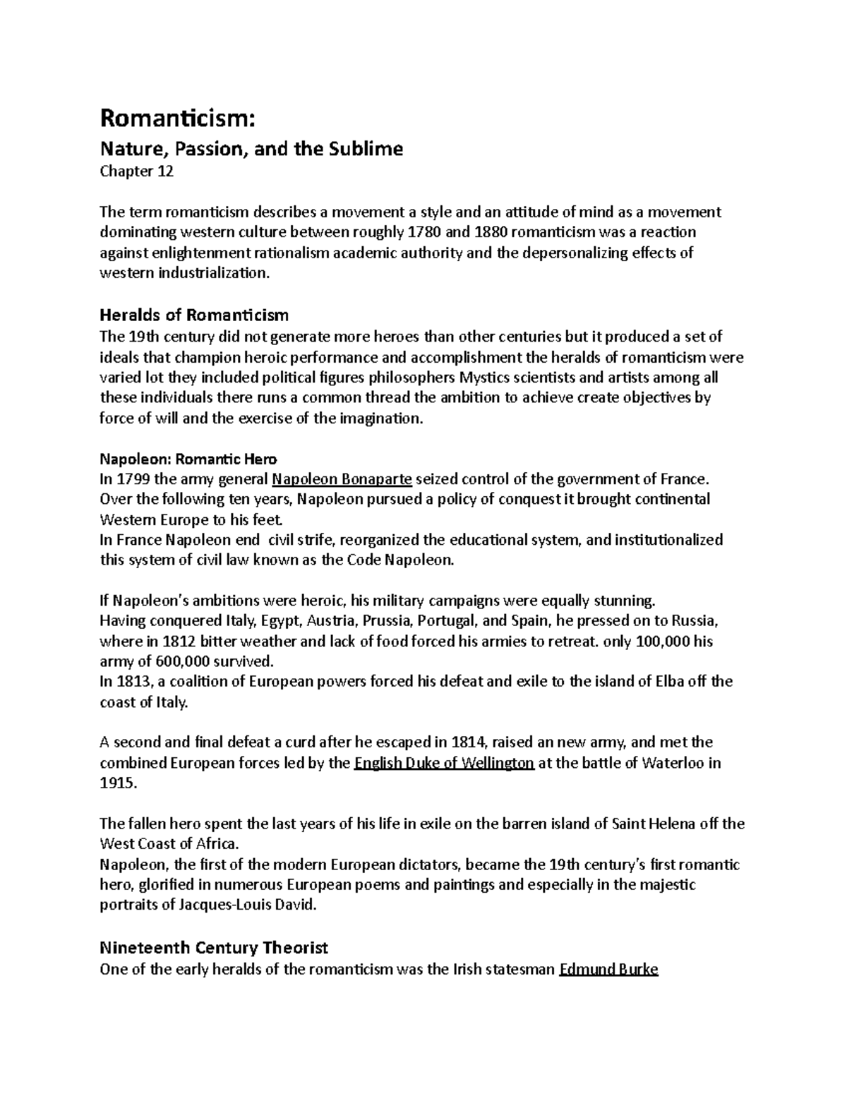 Romanticism Age module - Romanticism: Nature, Passion, and the Sublime ...