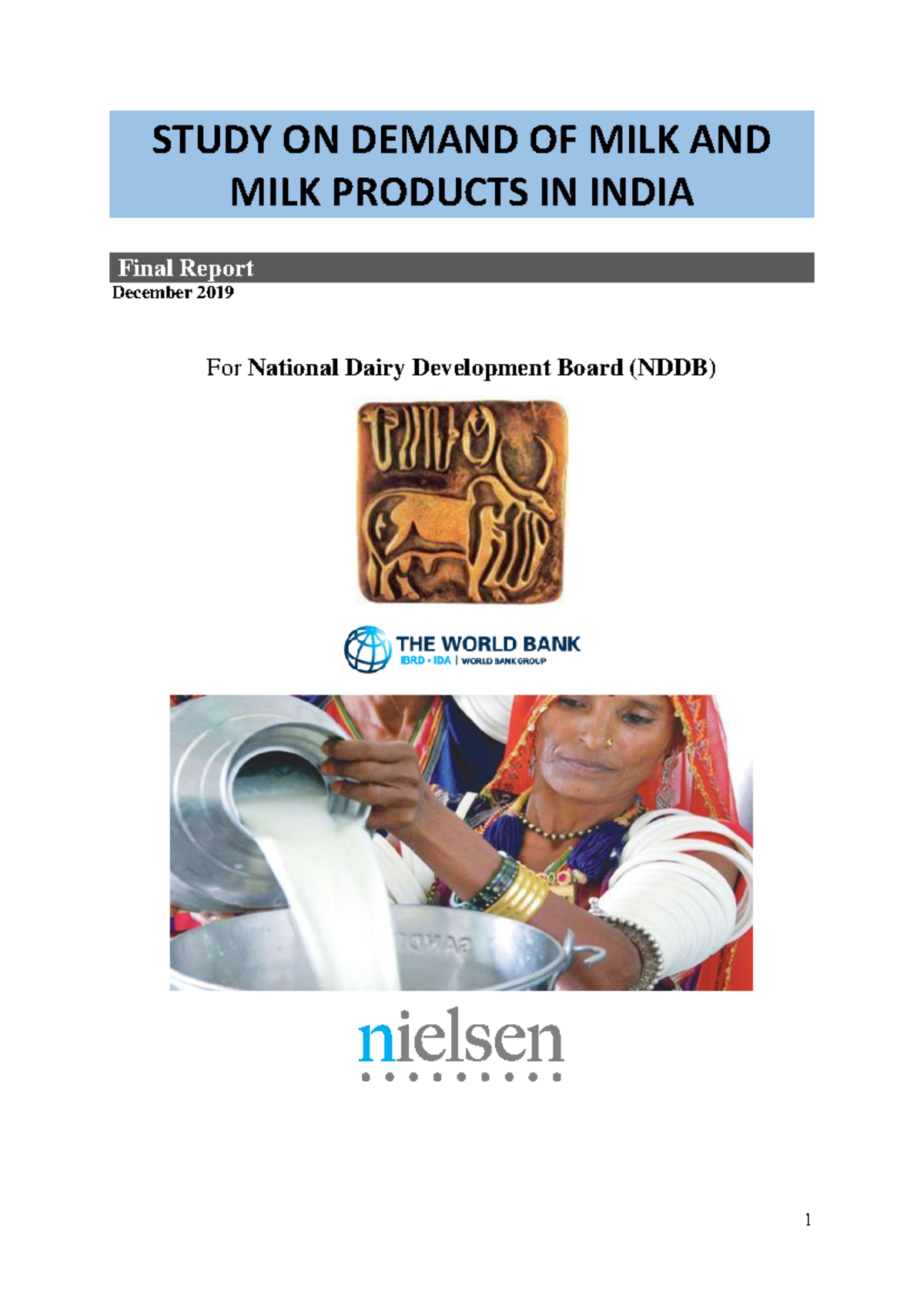 Estimation of demand of mik and milk products in India - STUDY ON ...