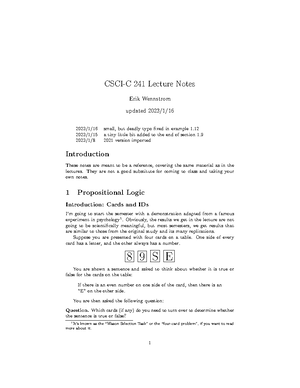 C241-Lec.17 - Counting Basics and Pigeon Hole Principle - Elementary ...