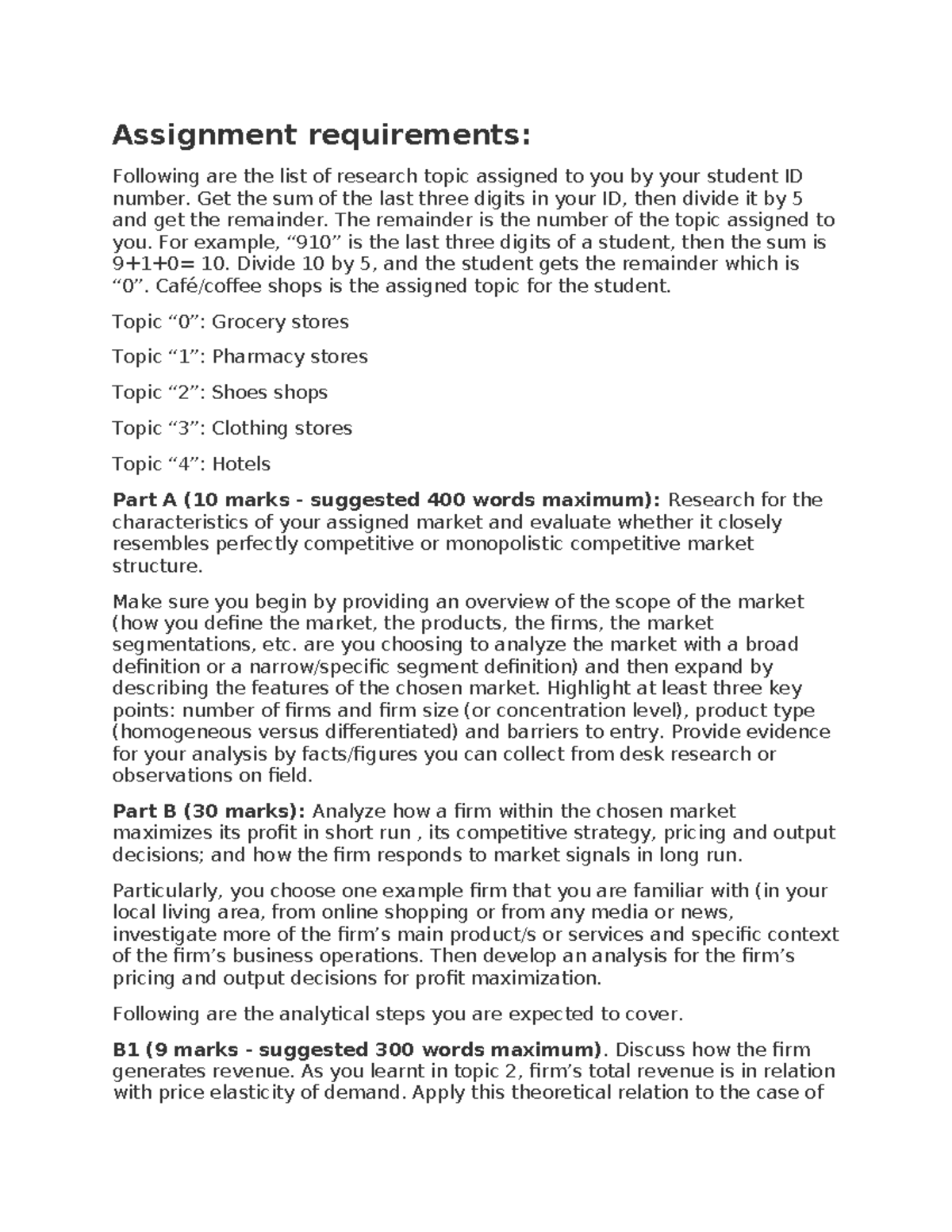 Assignment-requirements - Assignment requirements: Following are the ...