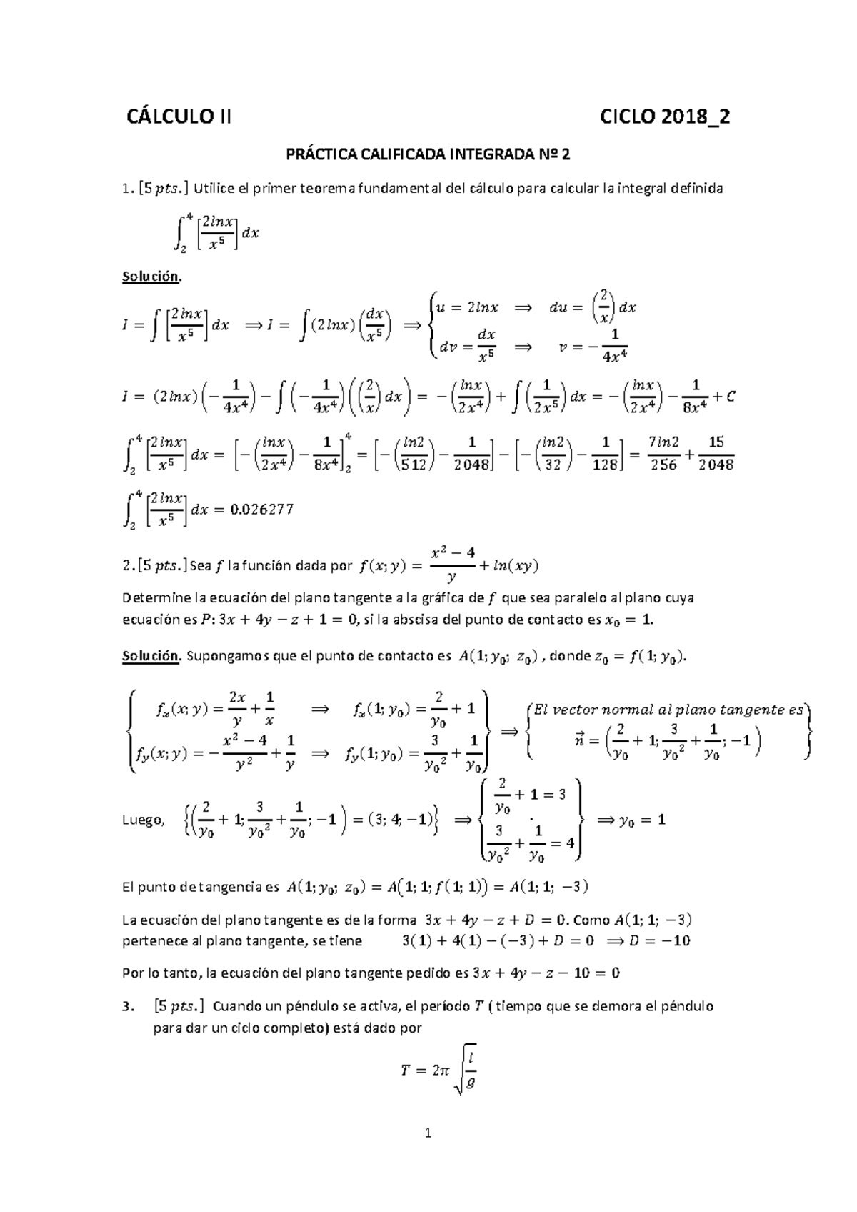 2018 2 PC2 Solucion - EXAMEN - 1 CÁLCULO II CICLO 2018_ PRÁCTICA ...