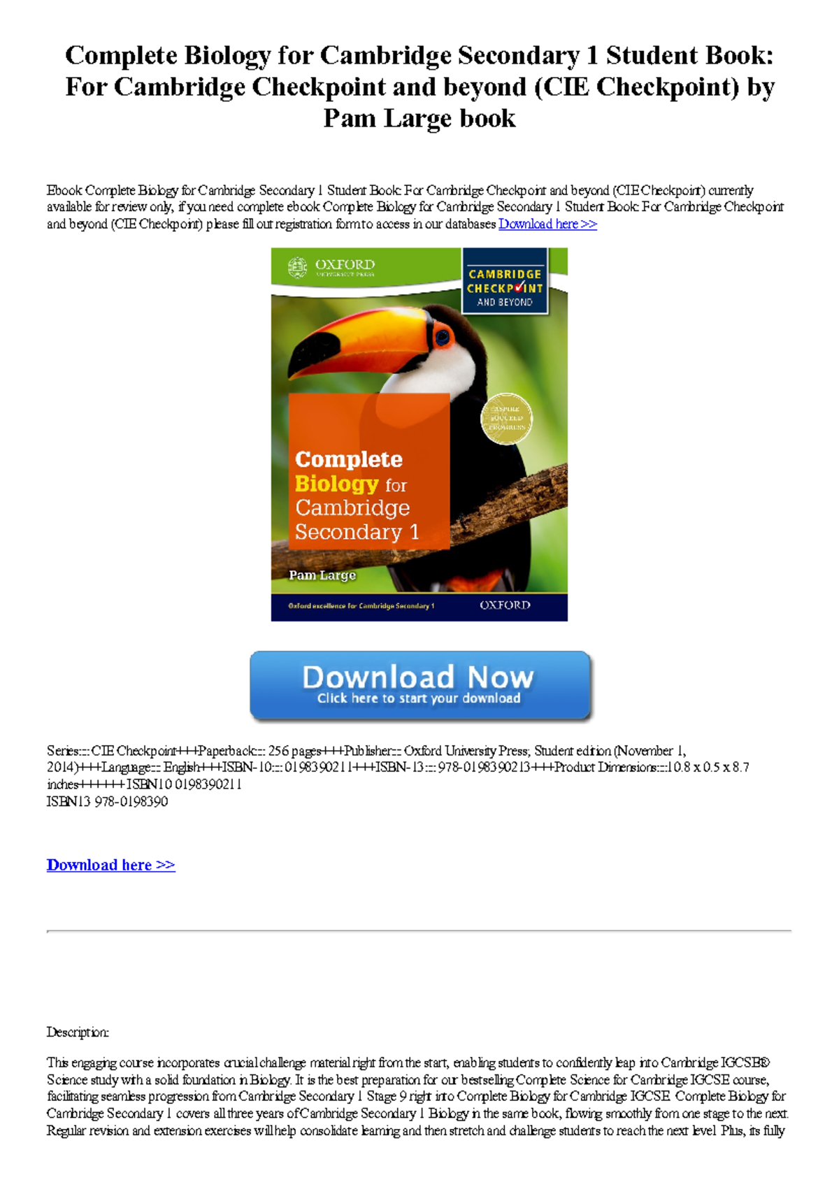 Cambridge checkpoint biology download link - Complete Biology for ...
