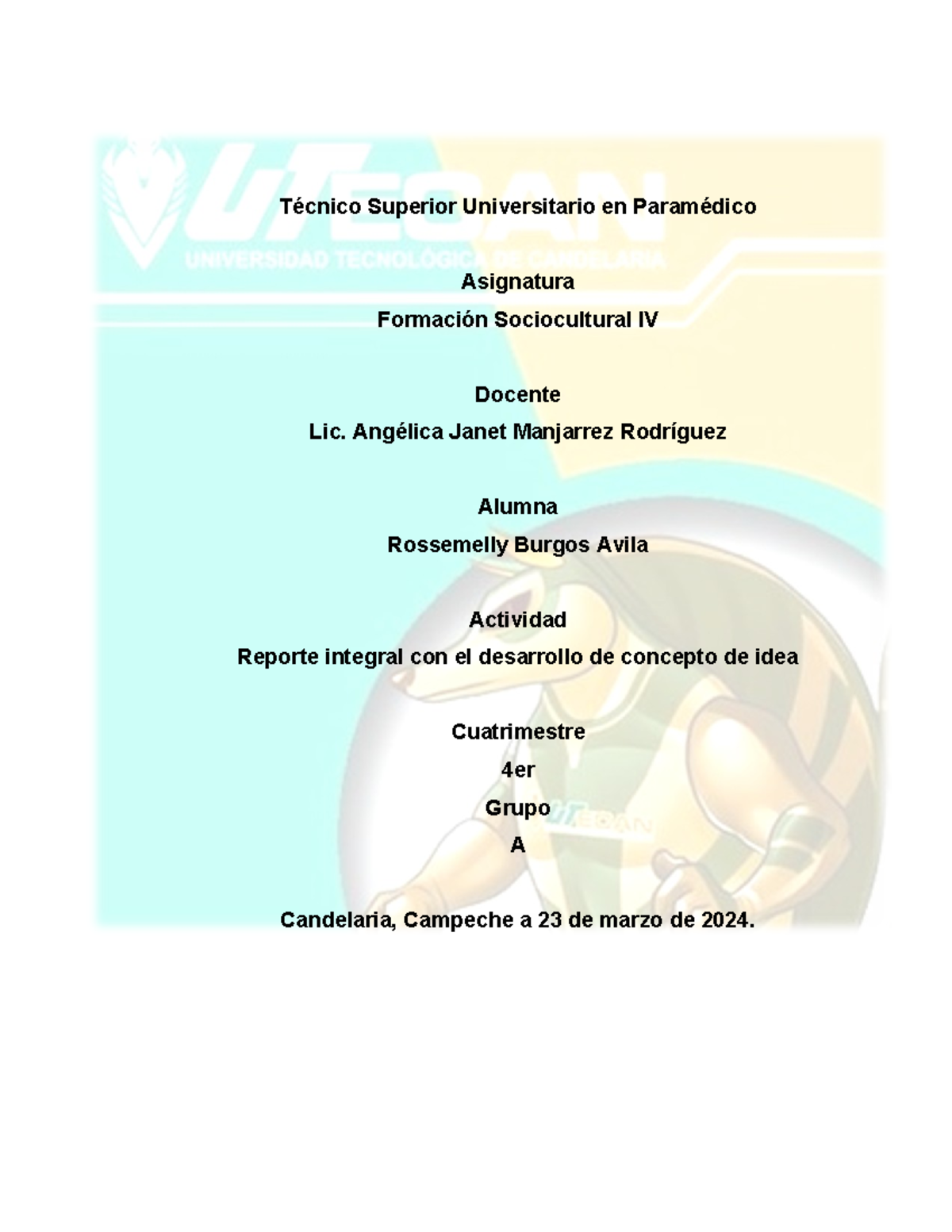 Estudio DE Mercado rba - Datos - Técnico Superior Universitario en Paramédico Asignatura ...