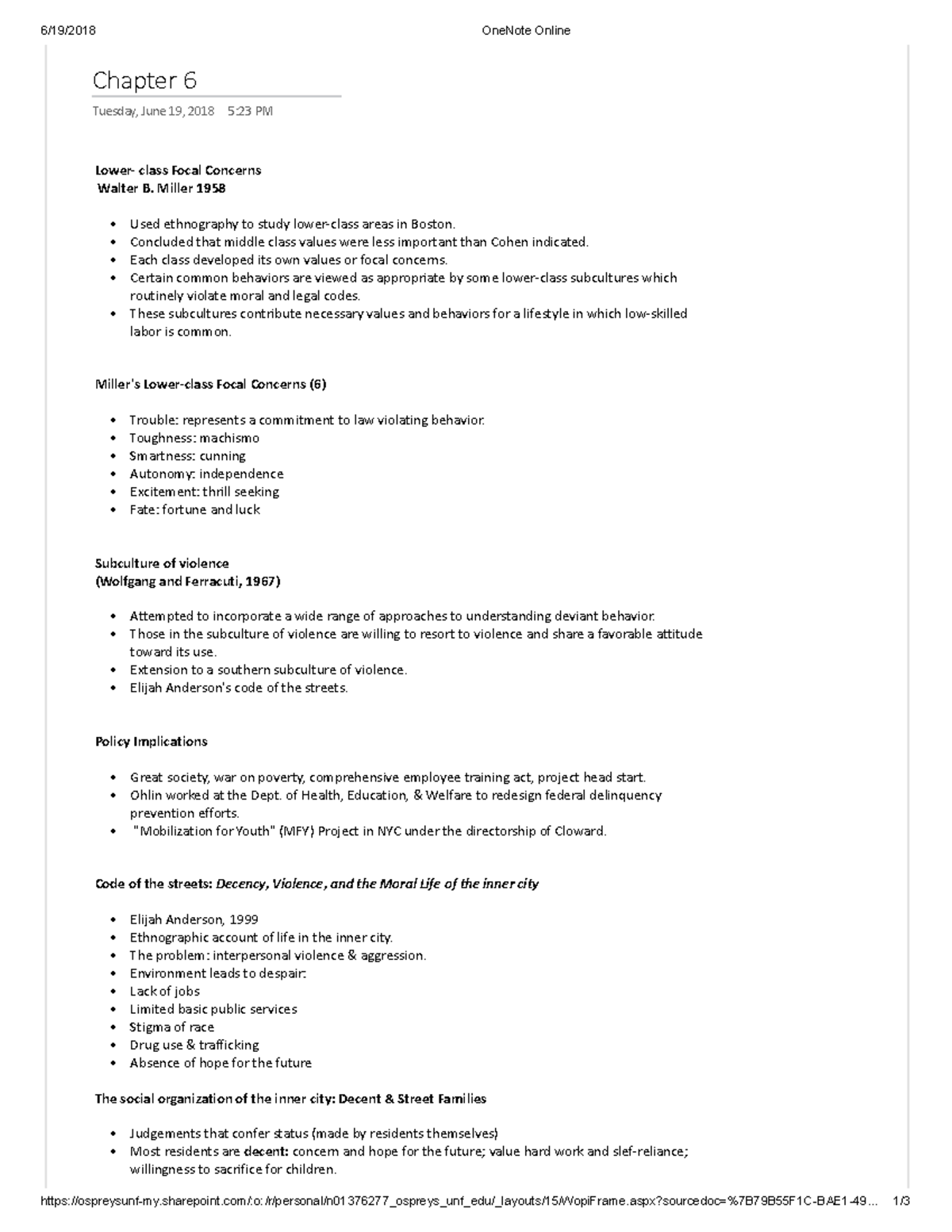 Chapter 6 notes crime theroy - 6/19/2018 OneNote Online Chapter 6 ...