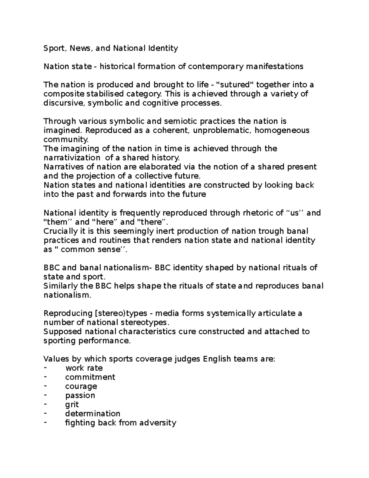 Sport, News and National Identity - Sport, News, and National Identity ...