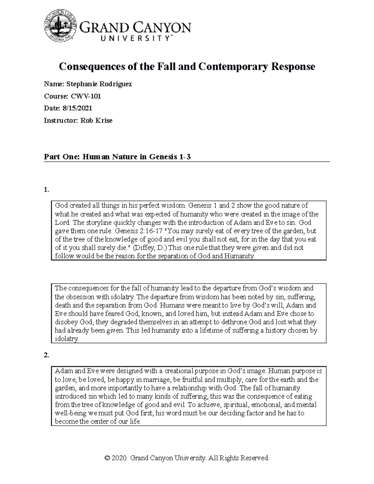 Conseq Of The Fall Contemporary Response - Consequences of the Fall and ...