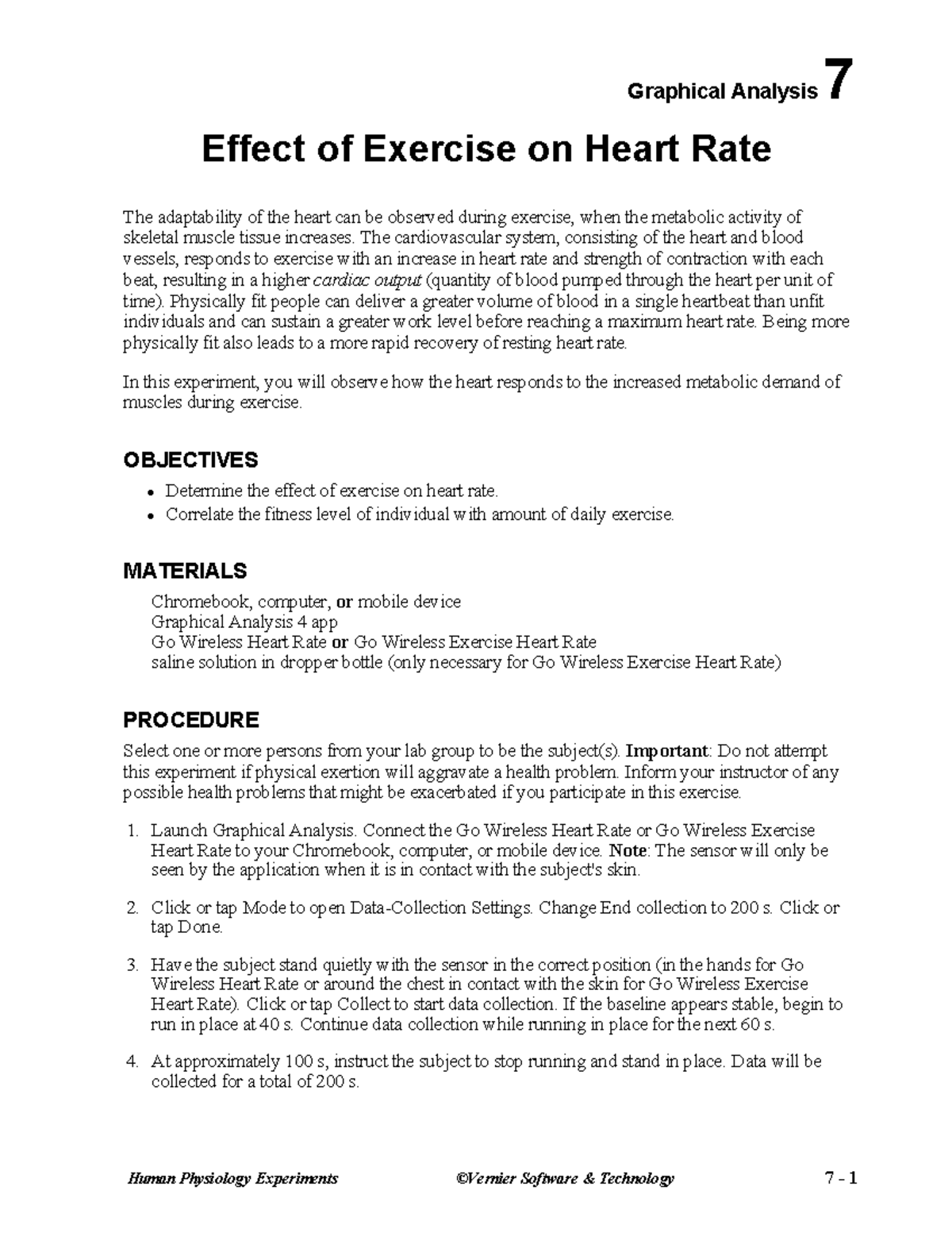 Unit 6 graph template - unit 6 - Graphical Analysis 7 Effect of ...