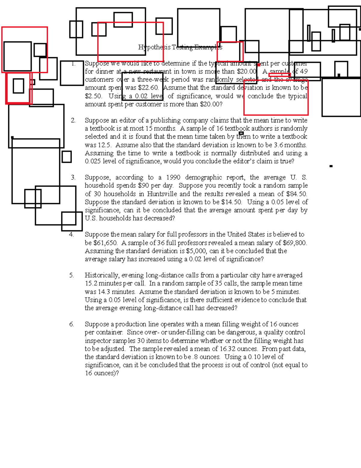 Statistics-I Hypothesis Testing- Example Practice Material - Hypothesis ...