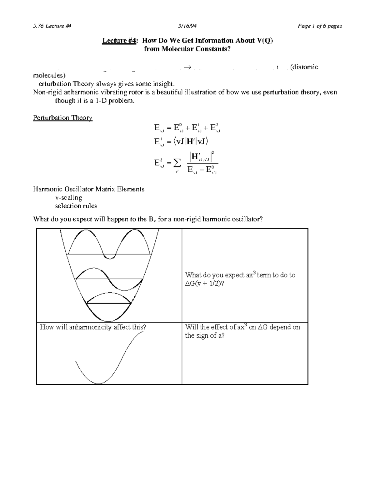 Lec4 - lecture 4 notes with formulas and math examples of Molecular ...