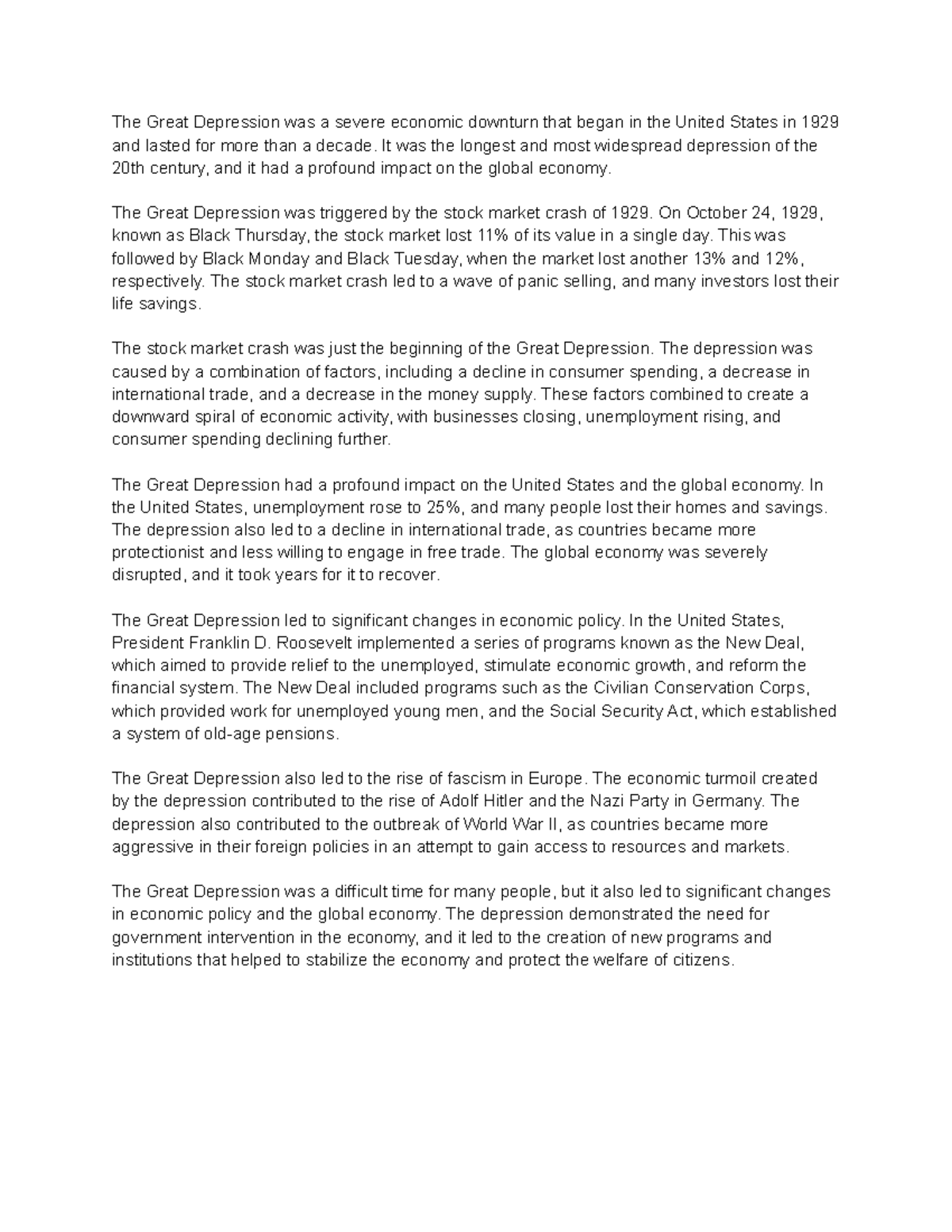 The Great Depression - destroyed the trust of banks for some people ...