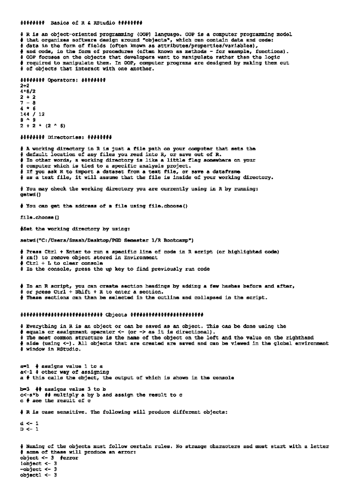 R basics 101 - STAT243 - Studocu