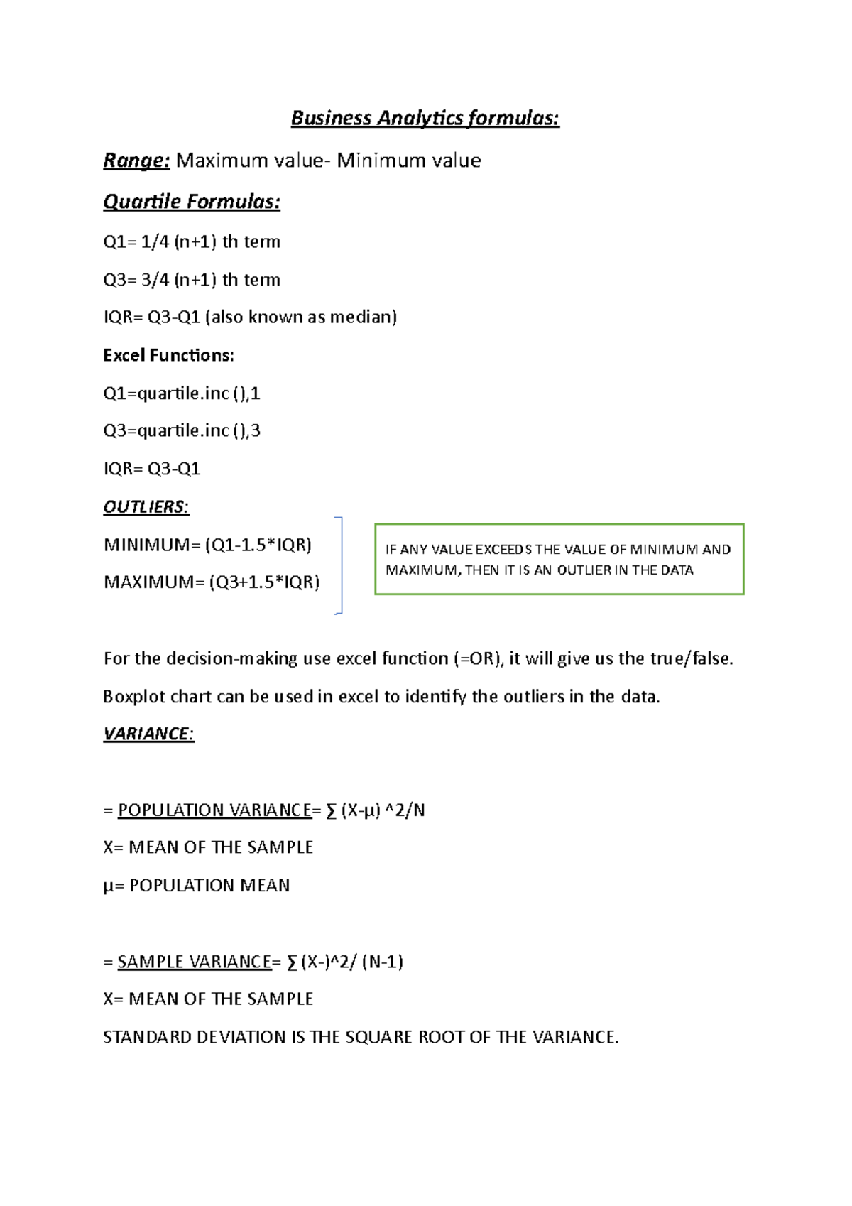 Formulas BA - fknvfjvnfjnfjvndjdfnvjdfnbdjfbn - Business Analytics ...